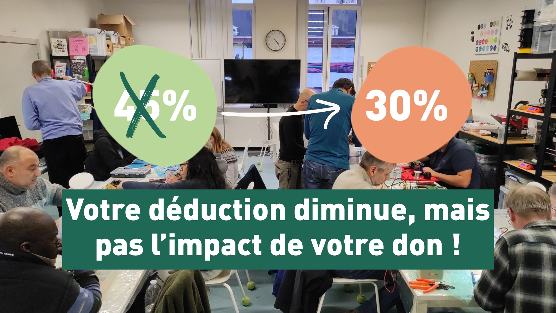 Déduction fiscale des dons: le montant passe de 45% à 30% - Repair Together